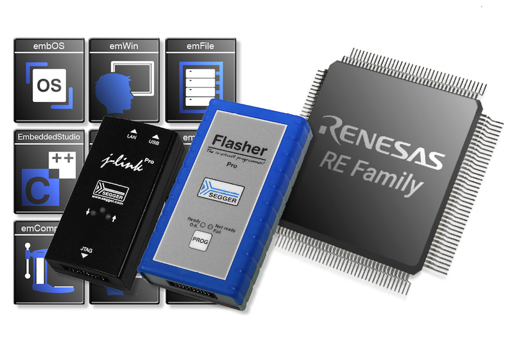Renesas RF microcontrollers are supported by Segger - Weartech Design